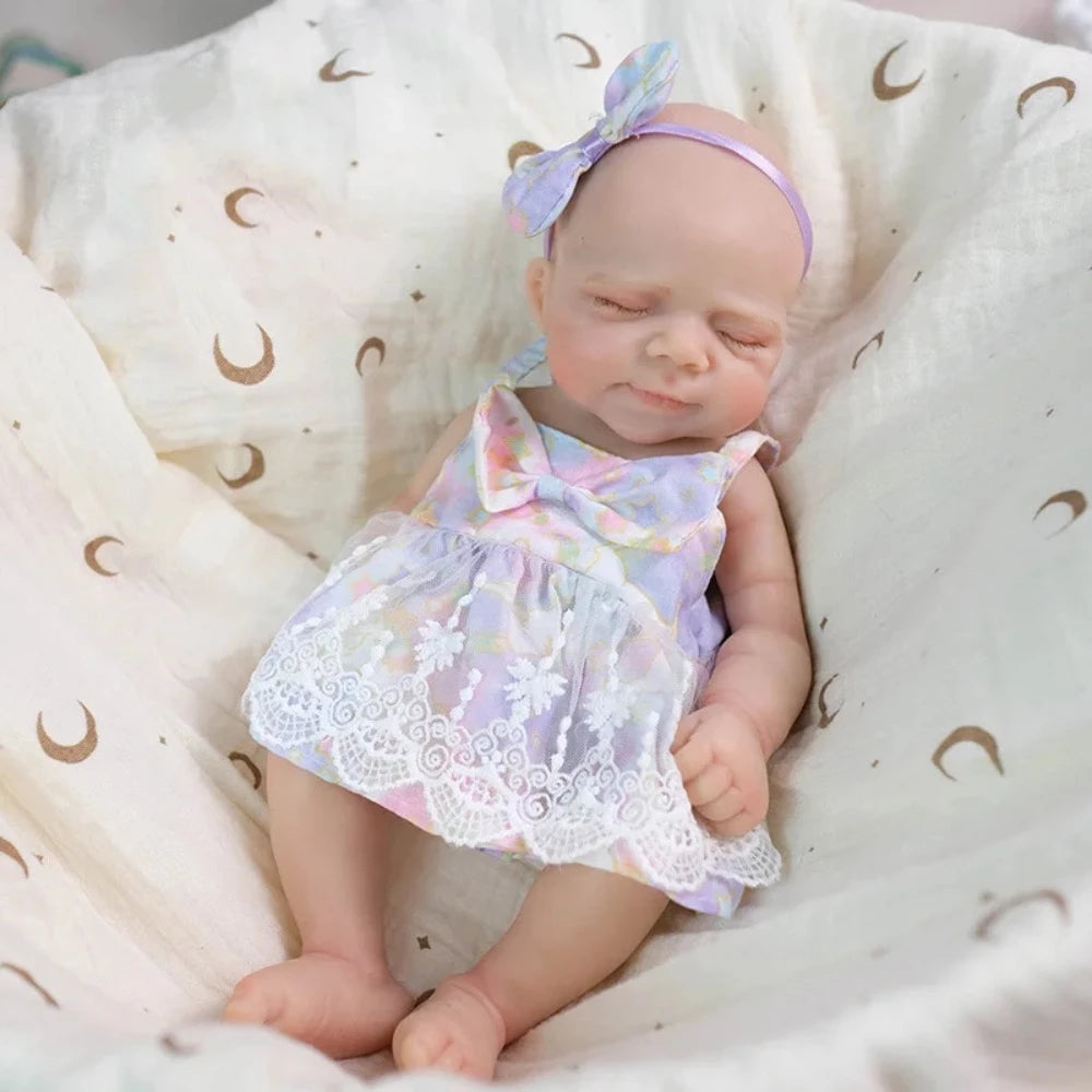 Bebê Reborn Maria Julinha 30cm Silicone Sólido | Sonho Reborn